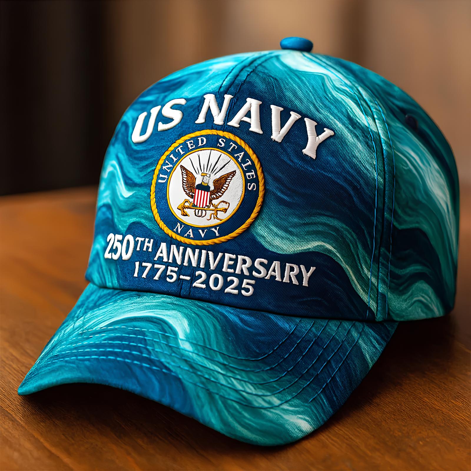 U.S. NAVY 250th Anniversary Cap — 1775–2025 – Katml